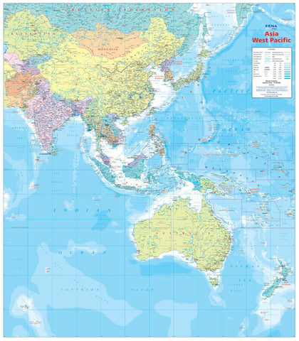 High Resolution Asia Pacific Map