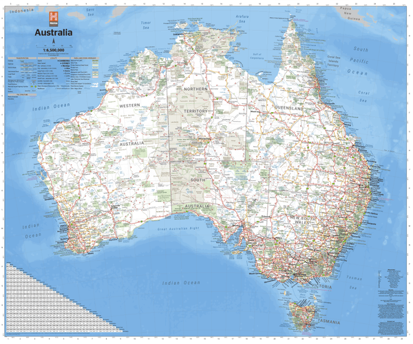 Australia Wall Map – Hema Maps Online Shop