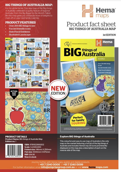 Big things of Australia Map – Hema Maps