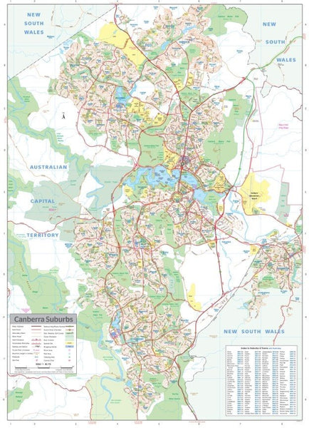 Canberra and Region Wall Map – Hema Maps Online Shop