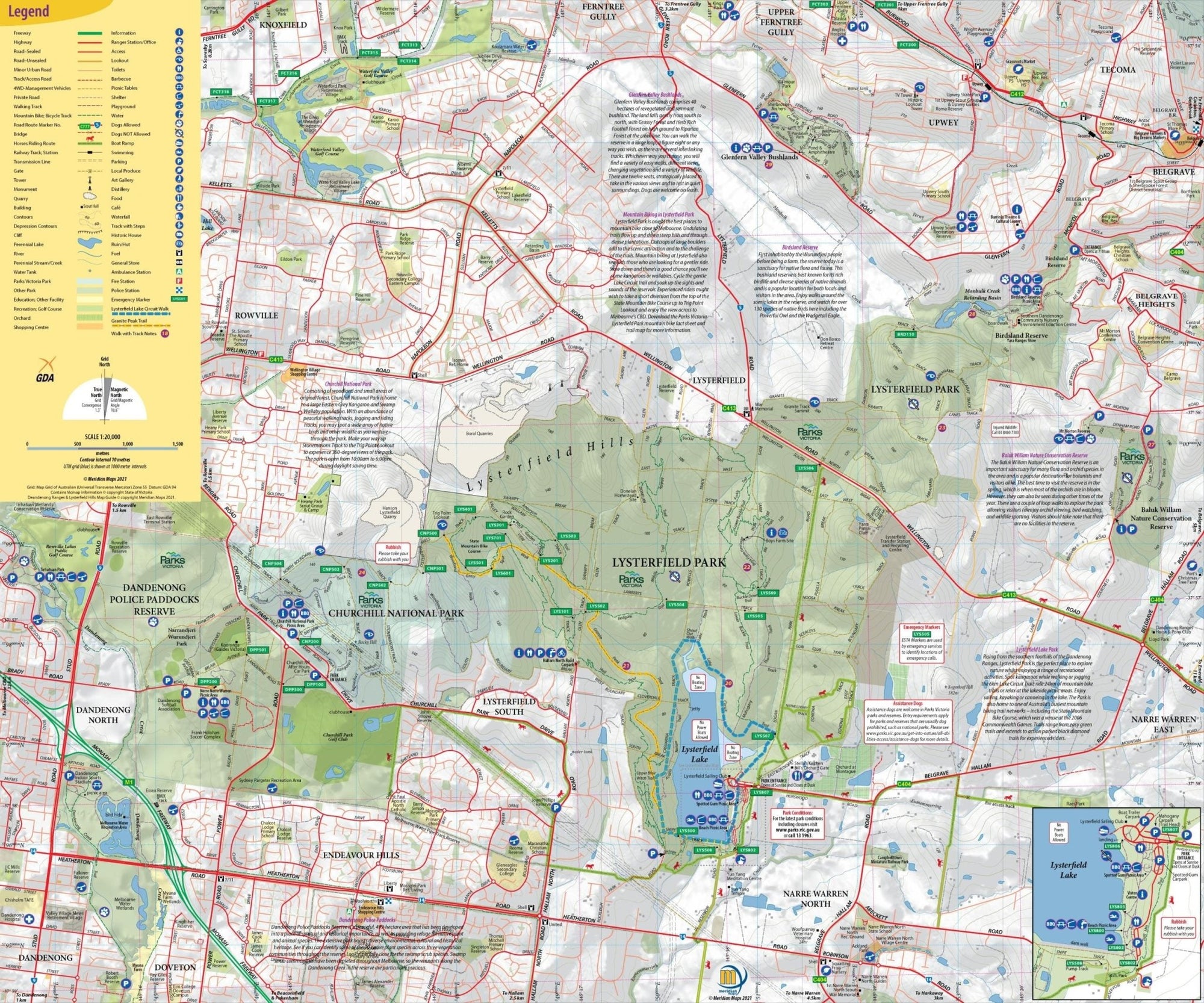 Dandenong Ranges & Lysterfield Hills Map Guide