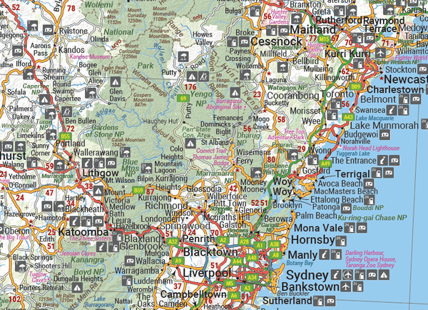 New South Wales State Wall Map