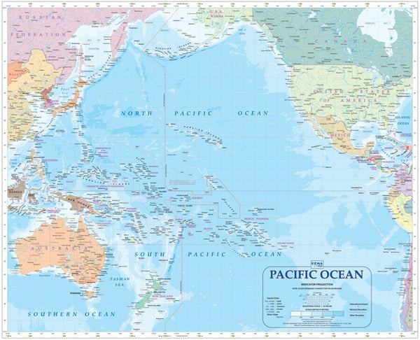 Pacific Ocean Wall Map – Hema Maps Online Shop