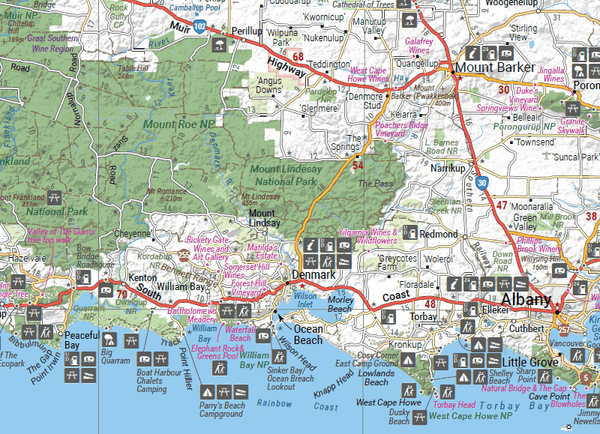 South West WA Wall Map – Hema Maps Online Shop