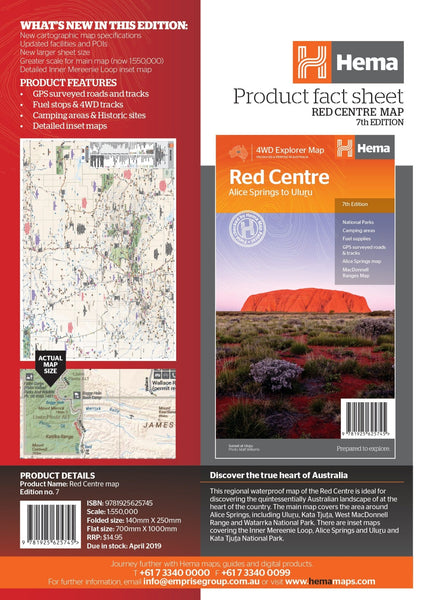 The Red Centre Map – Hema Maps Online Shop