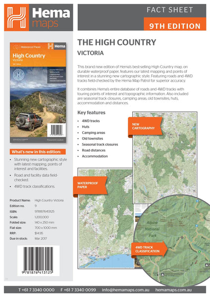 The Victorian High Country Map – Hema Maps Online Shop